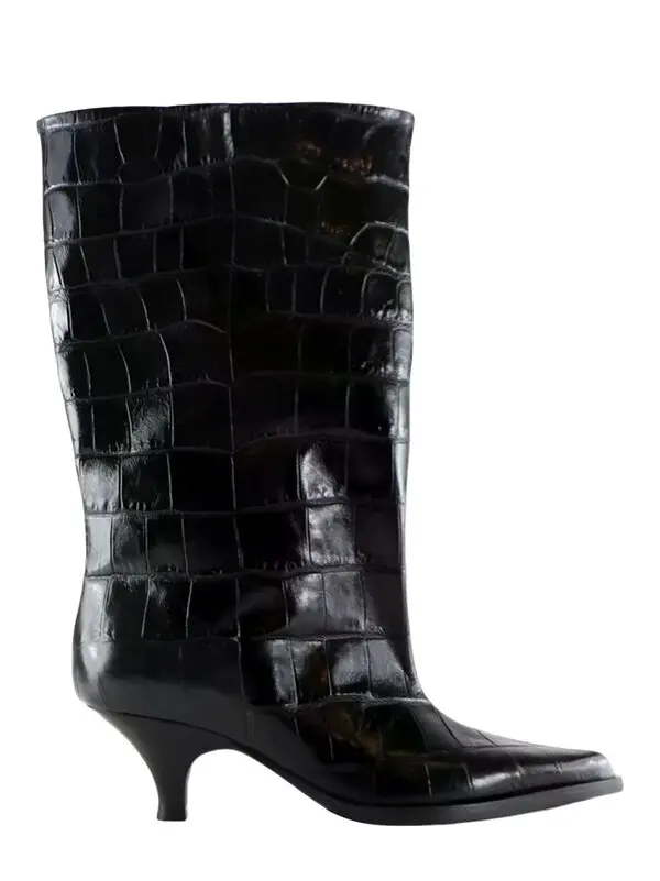 NOTABENE Yovanna Crocodile-effect Boots - Black