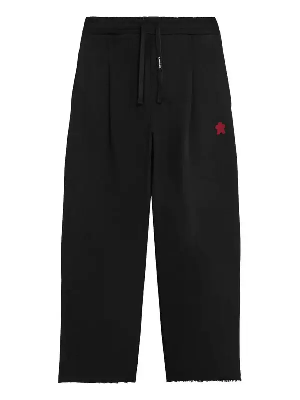 A PAPER KID Drawstring Raw-hem Trousers - Black