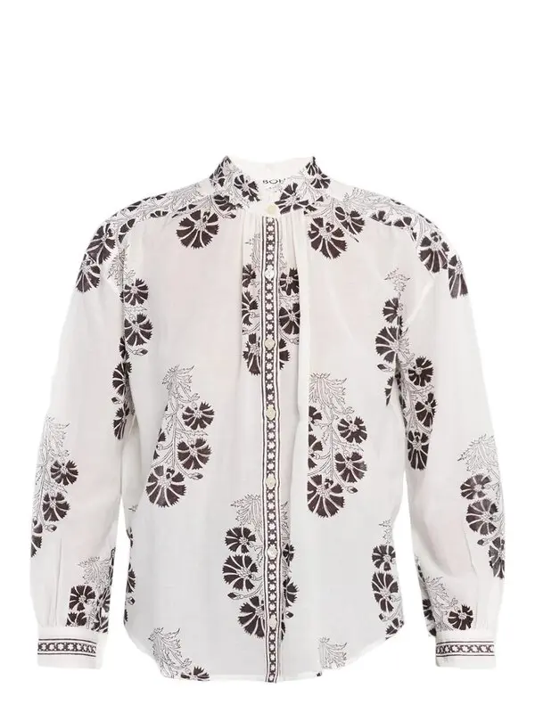 Alix Of Bohemia Kiki Floral-print Long-sleeve Blouse - White