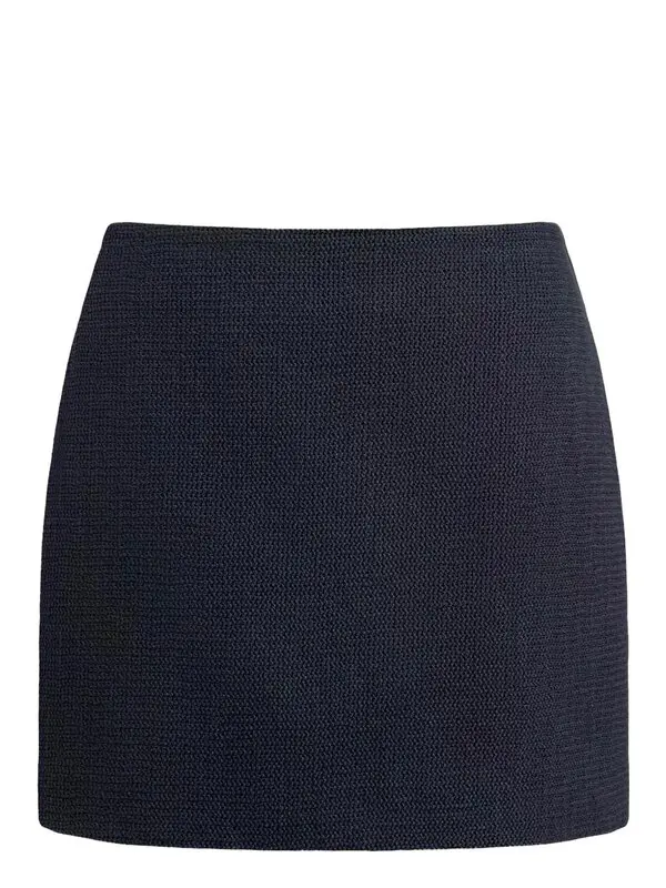 12 STOREEZ Textured Mini Skirt - Black