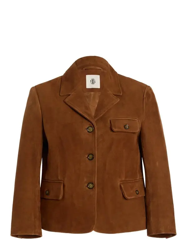 THE GARMENT Goatskin Suede Jacket - Brown