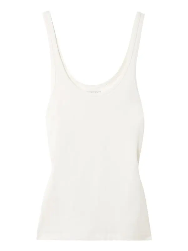 ST. AGNI Stretch Organic Cotton-jersey Tank - White