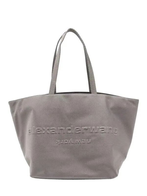 Alexander Wang Embossed Canvas Nylon Tote Bag - Grey