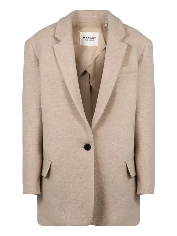 Isabel Marant Single-breasted Wool Blazer - Beige