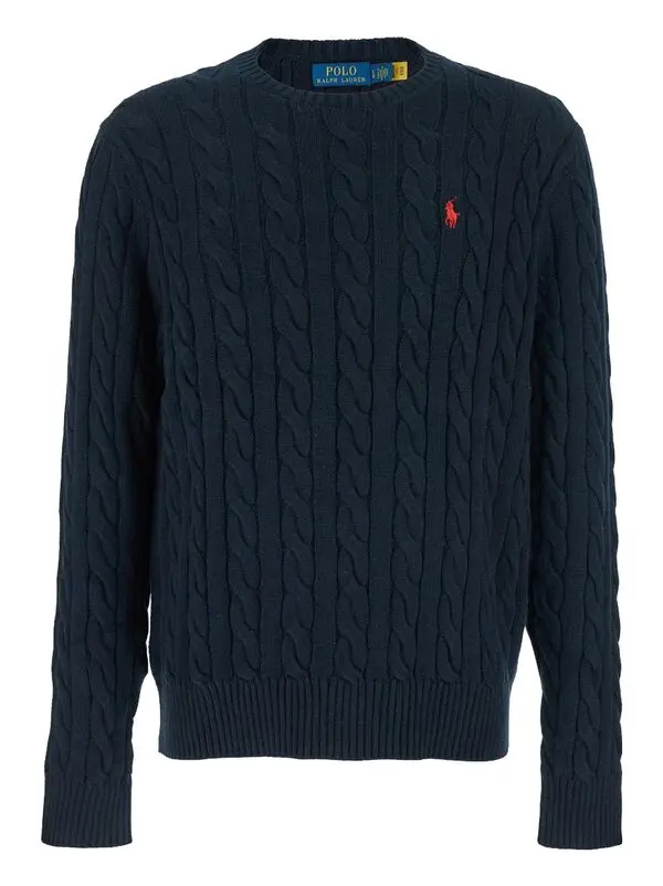 Ralph Lauren Crewneck Cotton Sweater - Blue