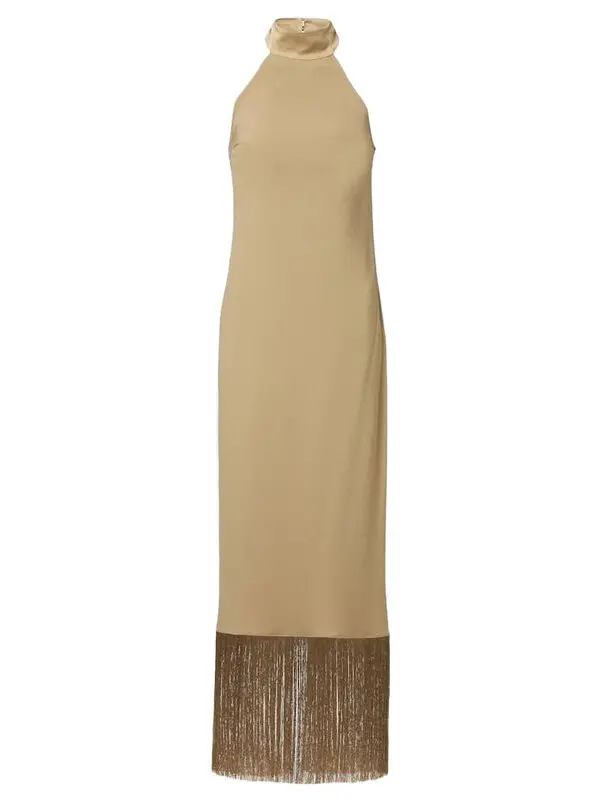 TALLER MARMO Berlin Fringed Gown - Beige