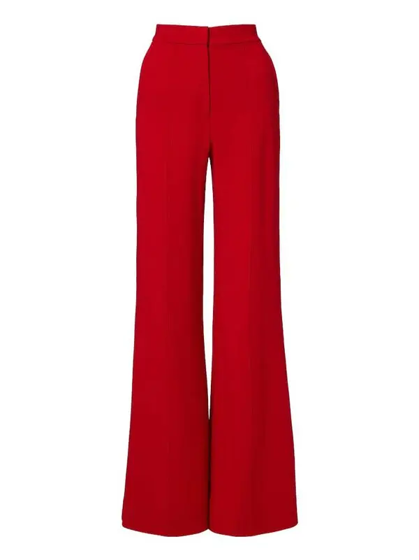 Elie Saab High-rise Wide Leg Pants - Red
