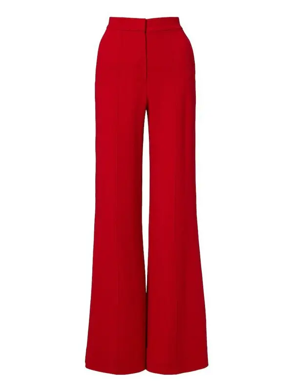Elie Saab High-rise Wide Leg Pants - Red