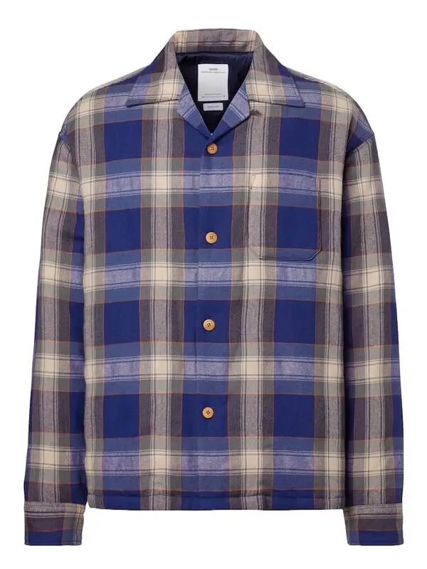 Visvim Keesey Wool And Linen Down Overshirt - Blue
