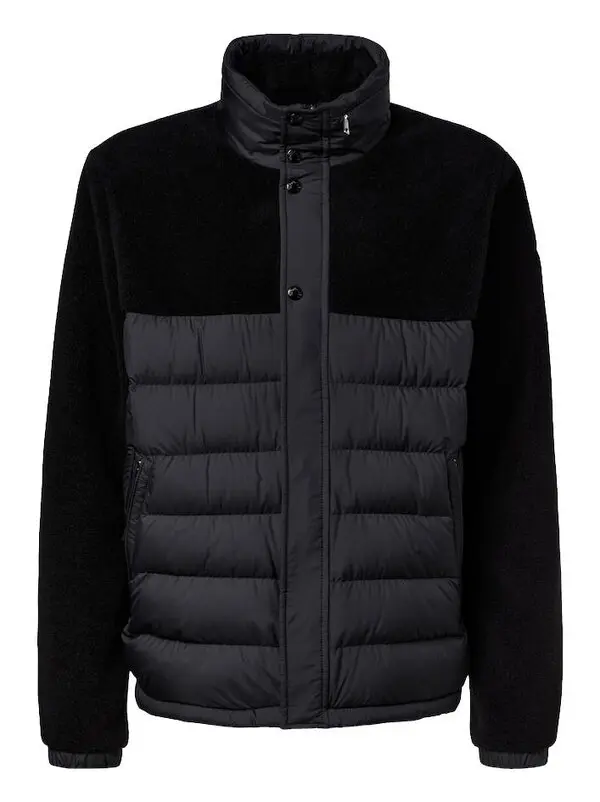 Moncler Mistral Down-paneled Teddy Jacket - Black