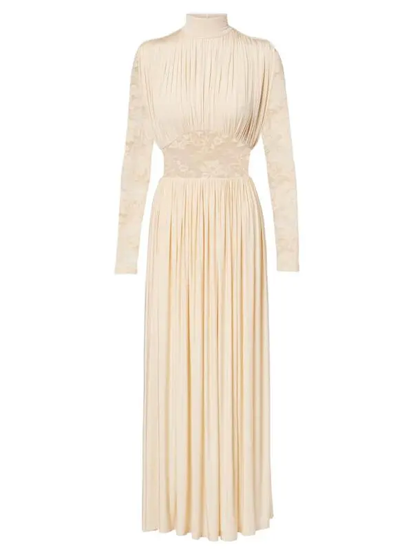 Zimmermann Rebellion Draped Lace Gown - Beige
