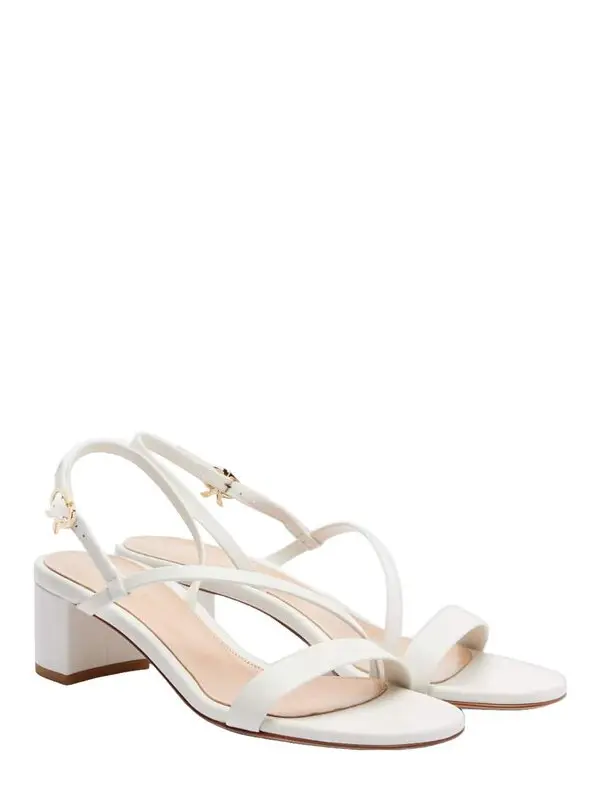 GIANVITO ROSSI Betsey 45 Leather Sandals - White