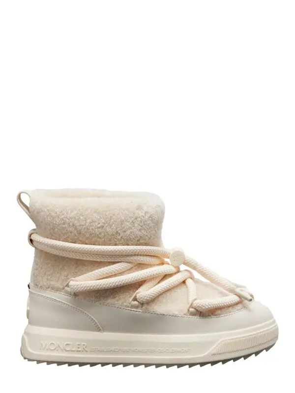Moncler Altive Mid Teddy Snow Boots - White