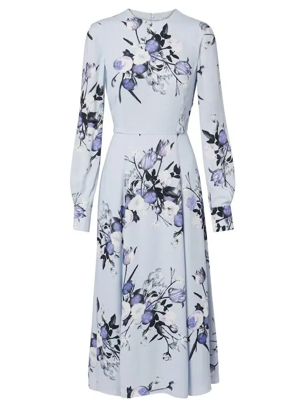Erdem Floral Midi Dress - Blue