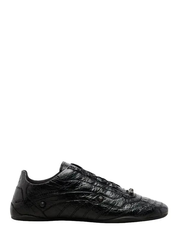 Balenciaga City Leather Sneakers - Black