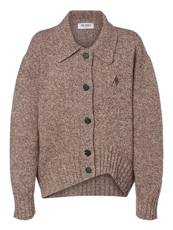 Attico Wool And Cashmere Cardigan - Brown