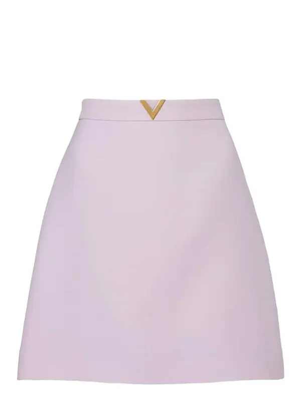 Valentino Garavani Wool And Silk Crepe Couture Miniskirt - Purple