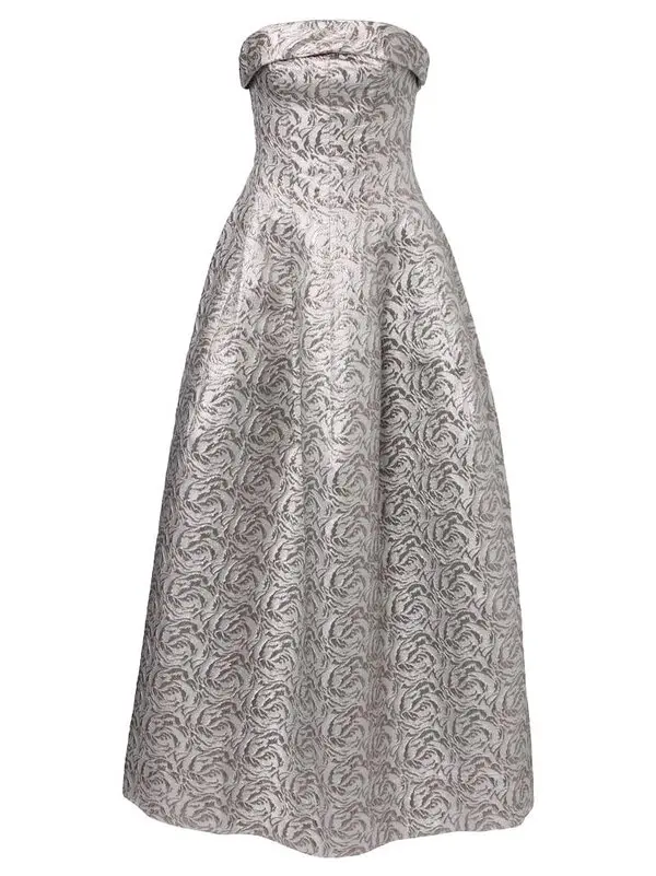Simkhai Metallic-effect Bustier Gown - Silver