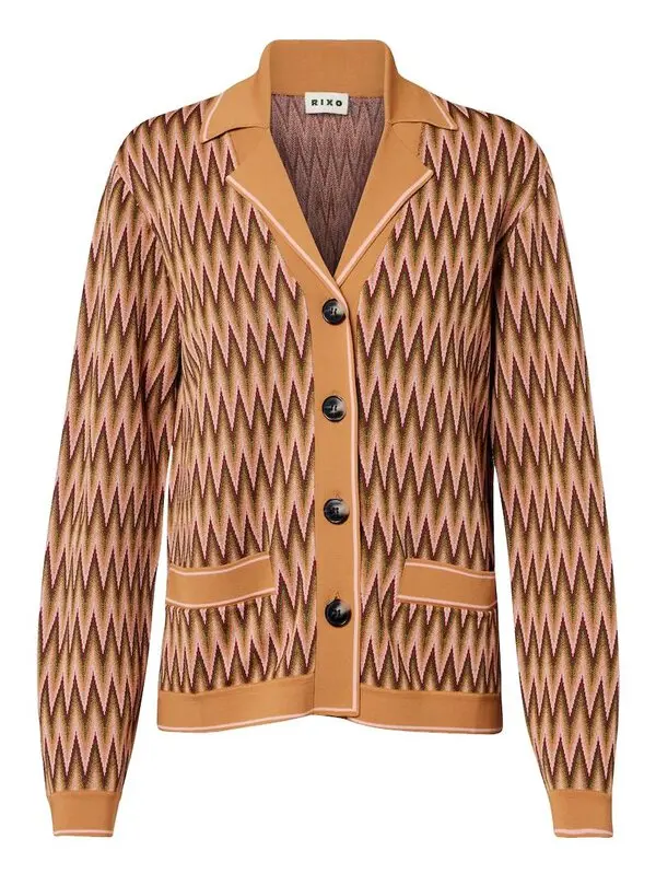 Rixo Quinley Jacquard Cardigan - Multicoloured
