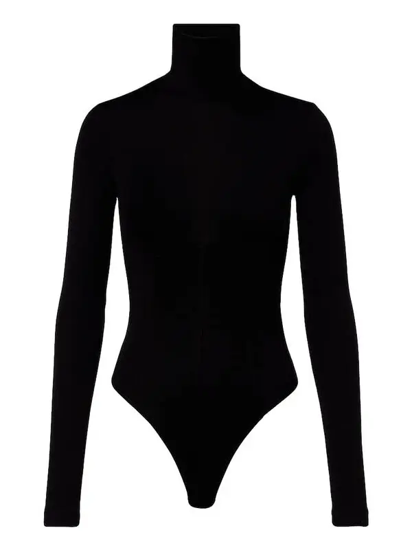 AGOLDE Wilma Jersey Turtleneck Bodysuit - Black