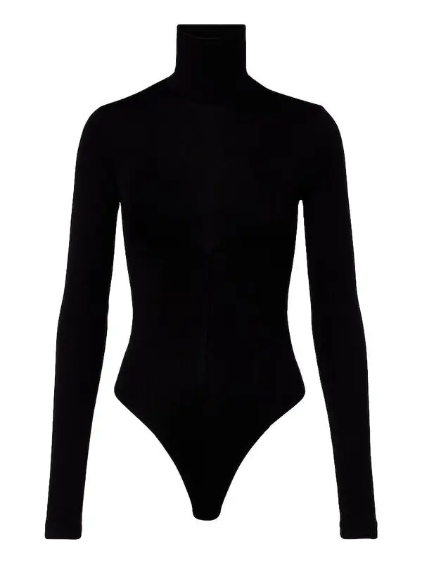 AGOLDE Wilma Jersey Turtleneck Bodysuit - Black