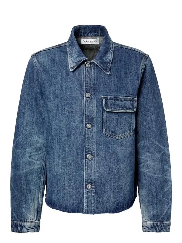 Our Legacy Cut Rebirth Denim Jacket - Blue