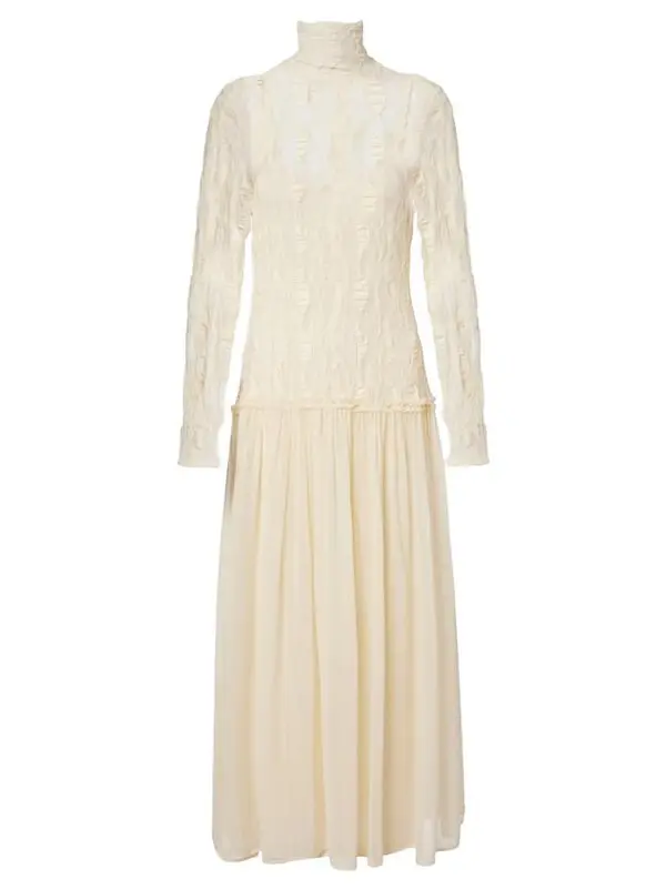Ulla Johnson Sybil Lace And Chiffon Maxi Dress - White
