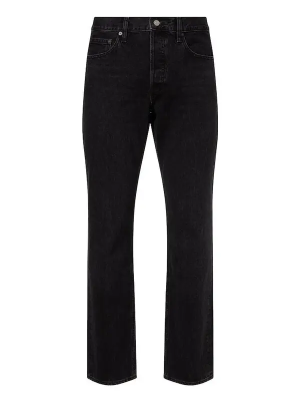 FRAME The Straight Mid-rise Jeans - Black