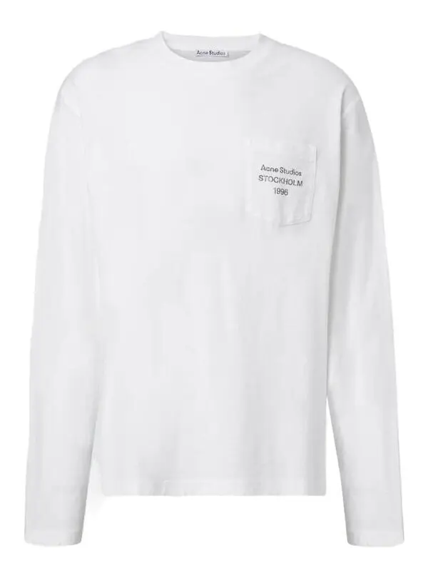 Acne Studios Logo Cotton-blend T-shirt - White