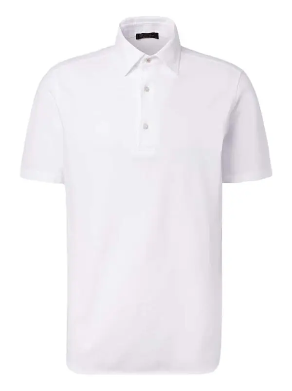 Loro Piana Brenna Cotton Piqué Polo Shirt - White