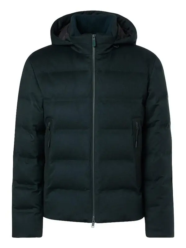 Zegna Elements Technical Cashmere Down Jacket - Green