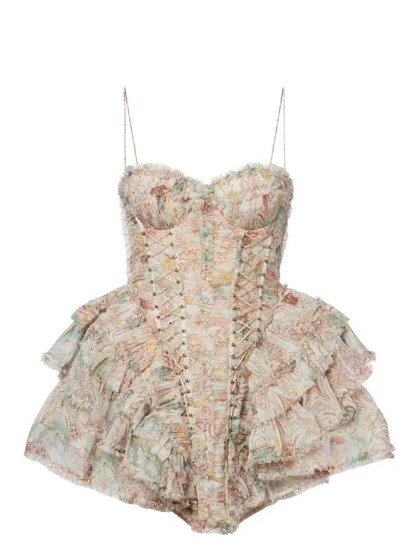 Zimmermann Floral Silk Mini Dress - Multicoloured