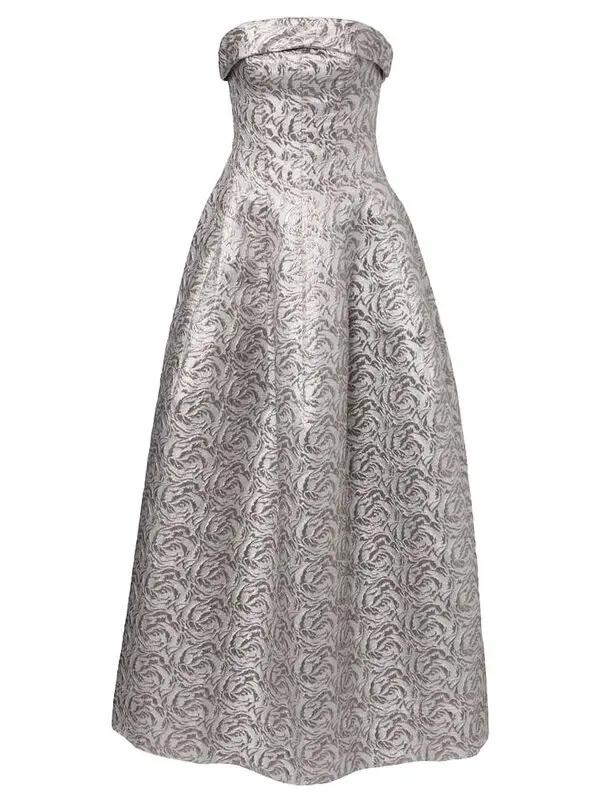 Simkhai Metallic-effect Bustier Gown - Silver