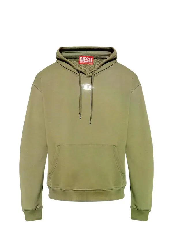 DIESEL® Logo-plaque Hoodie - Green