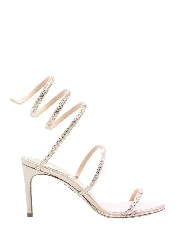 Rene Caovilla 80mm Strass-spiral Sandals - Neutrals
