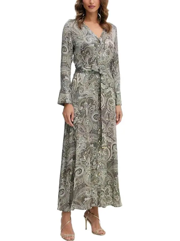 MARCIANO Paisley Maxi Dress - Grey