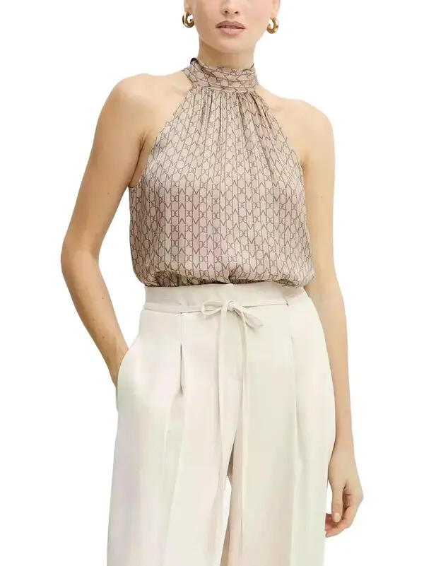 MARCIANO Halterneck Monogram Top - Neutrals