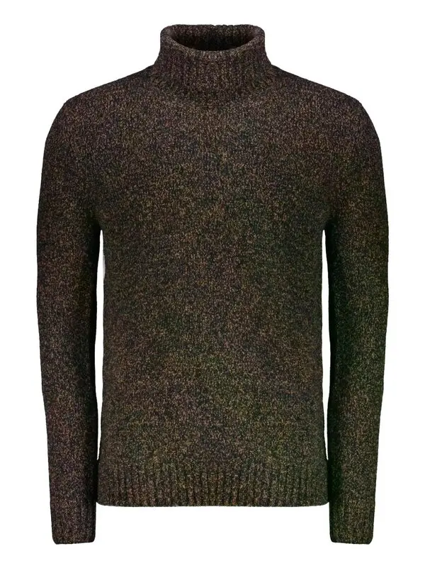 MOORER Gordon Roll-neck Sweater - Brown