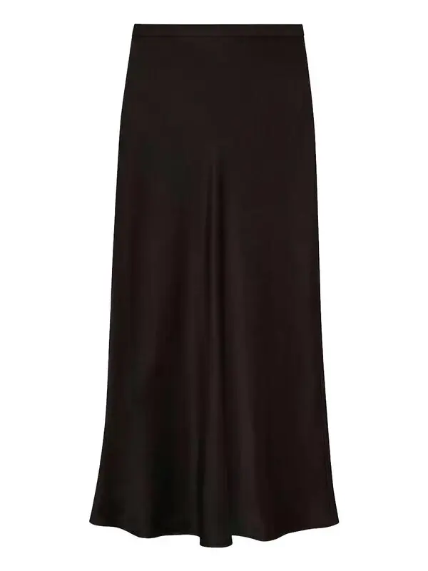 ANINE BING Bar Silk Skirt - Brown