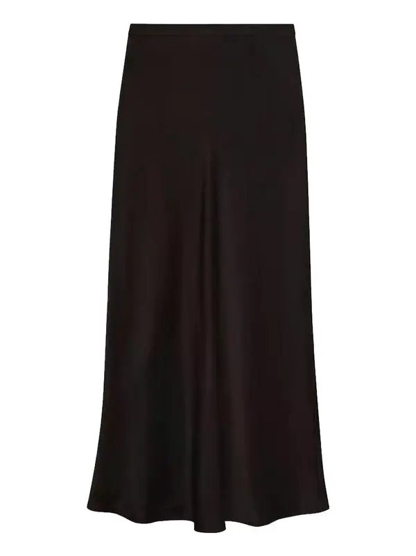 ANINE BING Elasticated Bar Midi Skirt - Brown