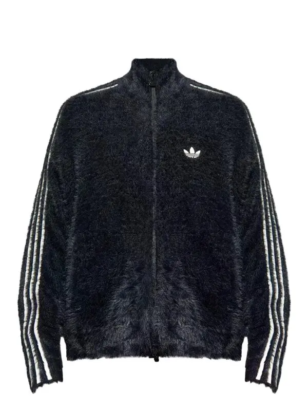 Adidas 3-stripes Zip-up Cardigan - Black