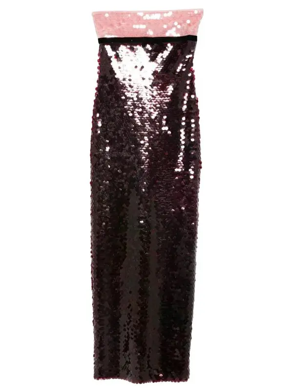 Retrofete Lirael Sequin Maxi Dress - Pink