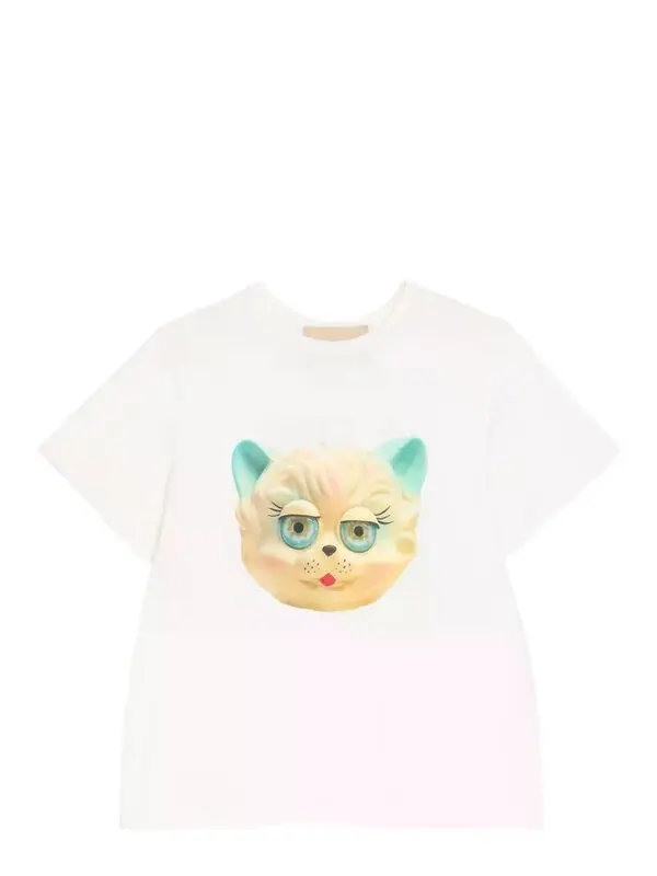 Valentino Garavani Le Chat De La Maison-print T-shirt - White