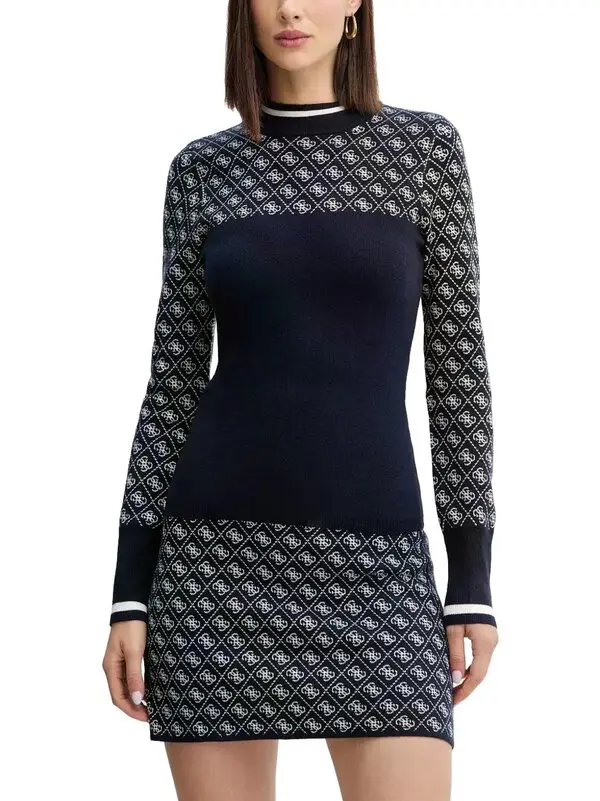 Guess Patterned Long-sleeve Sweater - Blue