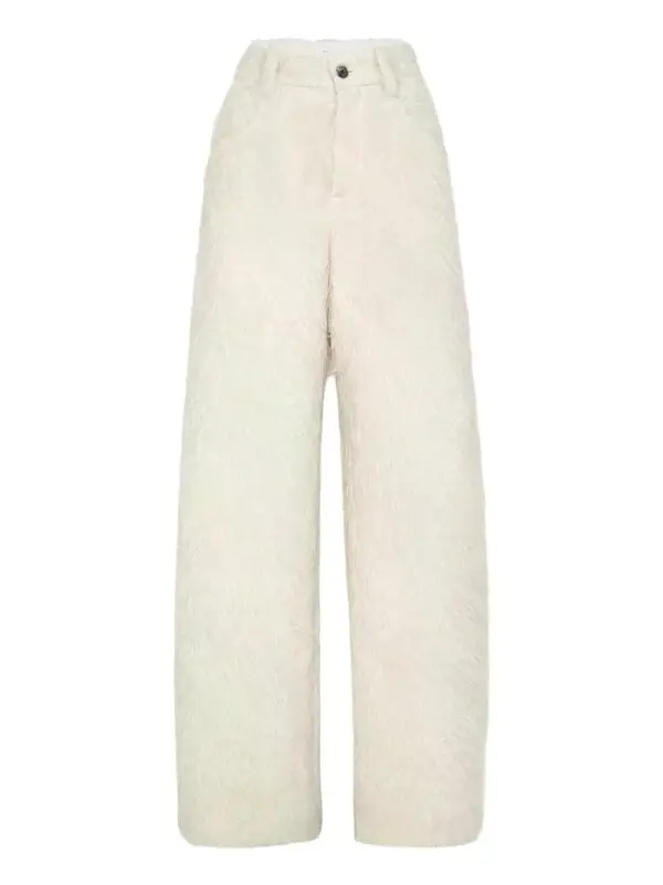 Brunello Cucinelli Faux-fur Trousers - Neutrals