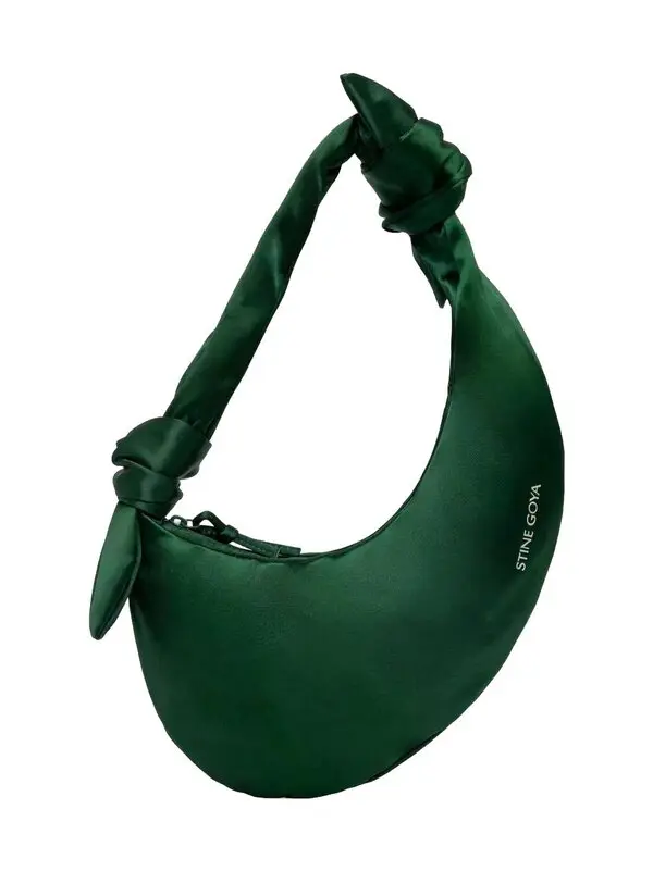 Stine Goya Logo-print Satin Tote Bag - Green