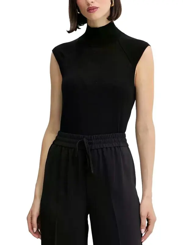 BOSS Sleeveless High-neck Top - Black
