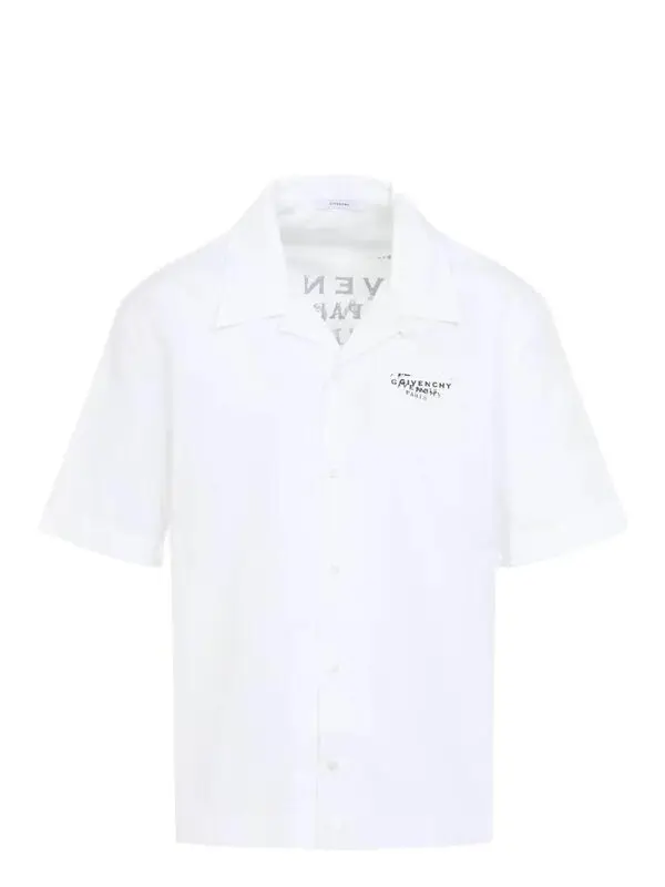 Givenchy Stamp-print Short-sleeve Shirt - White