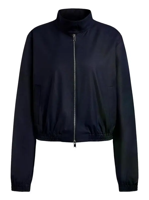 12 STOREEZ Zip-up Bomber Jacket - Blue