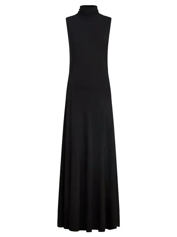 12 STOREEZ Turtleneck Maxi Dress - Black